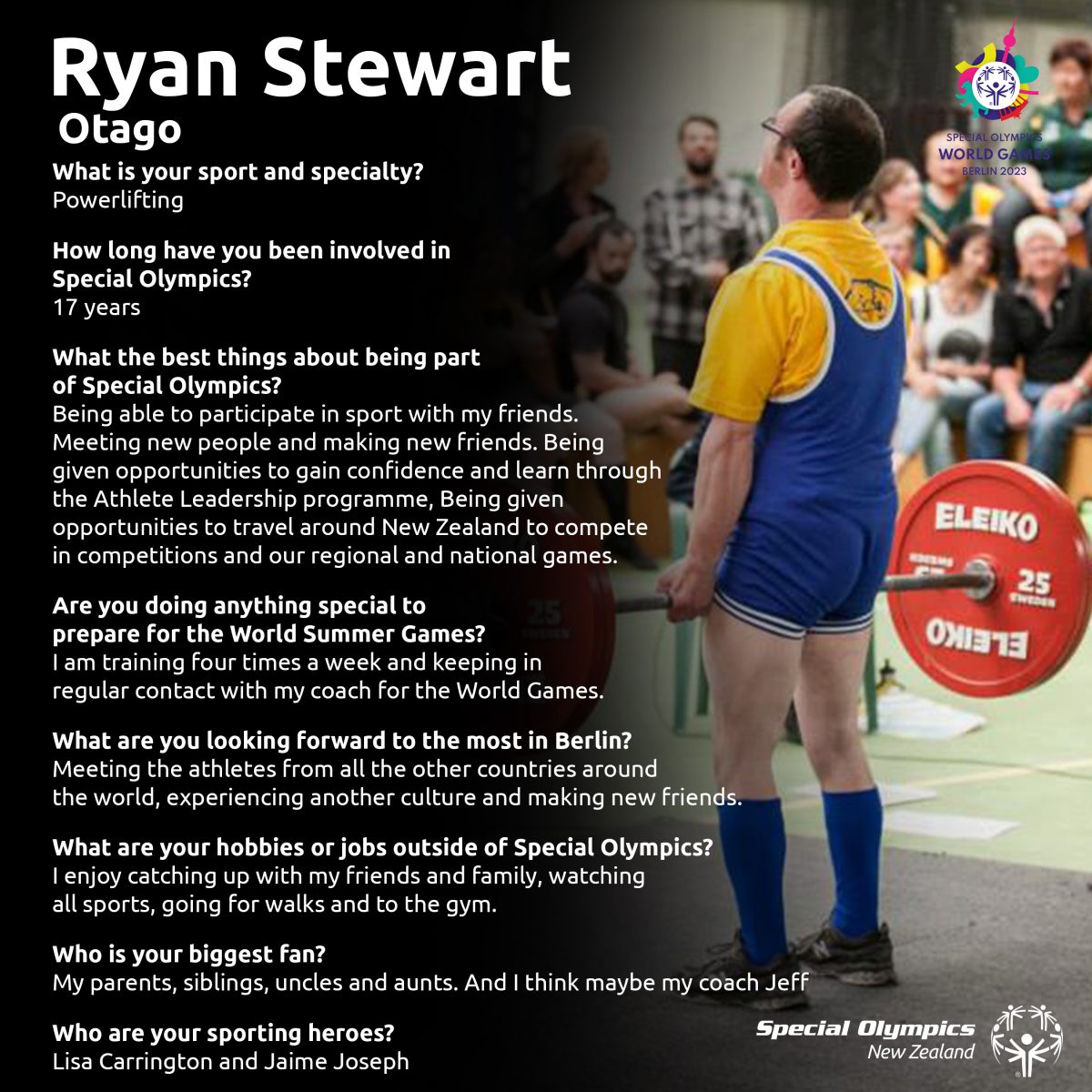 World Summer Games: Powerlifting Team - Special Olympics New Zealand